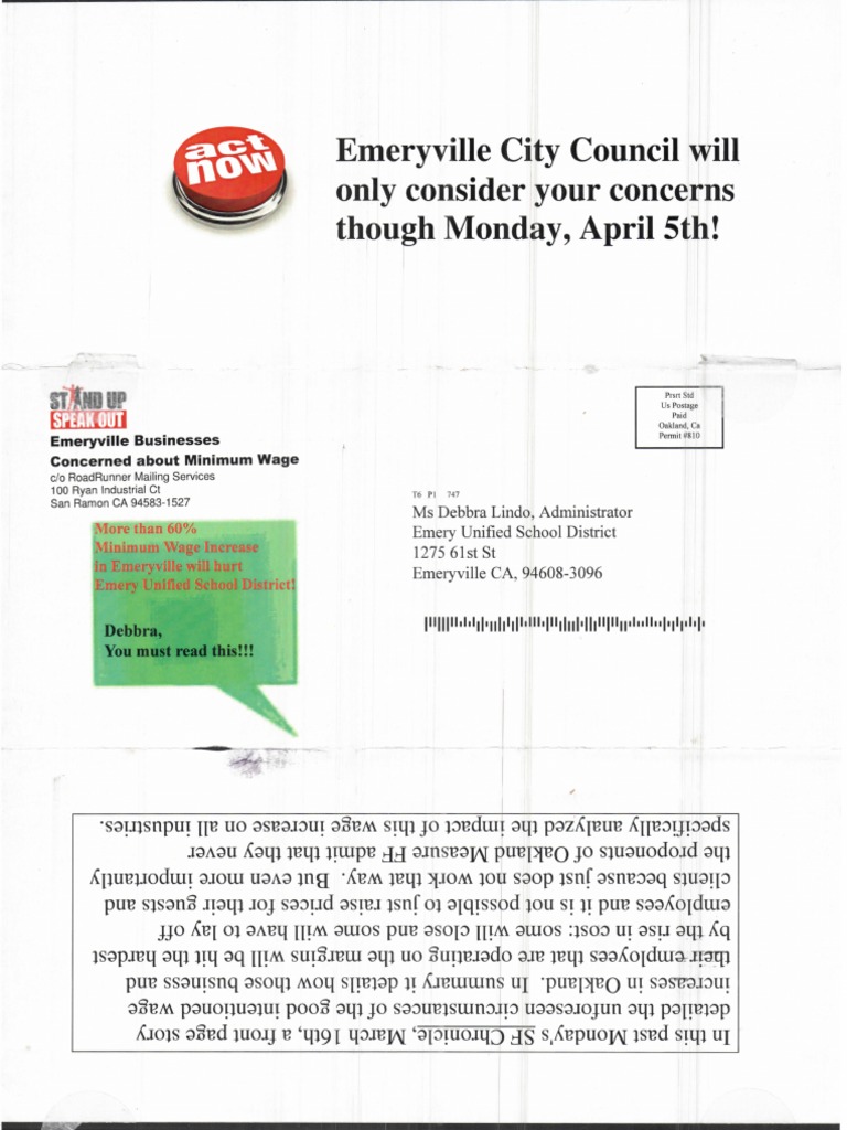 Minimum Wage Letter 2015 | PDF | Minimum Wage | Gratuity