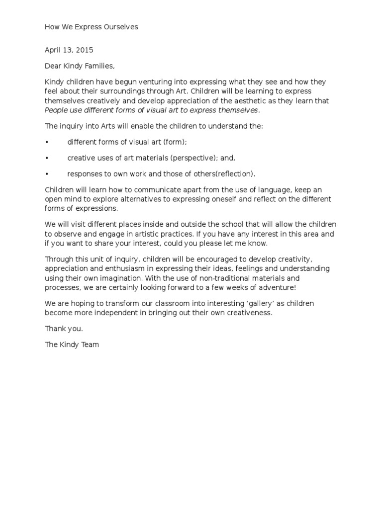 Intro To How We Express Ourselves | PDF