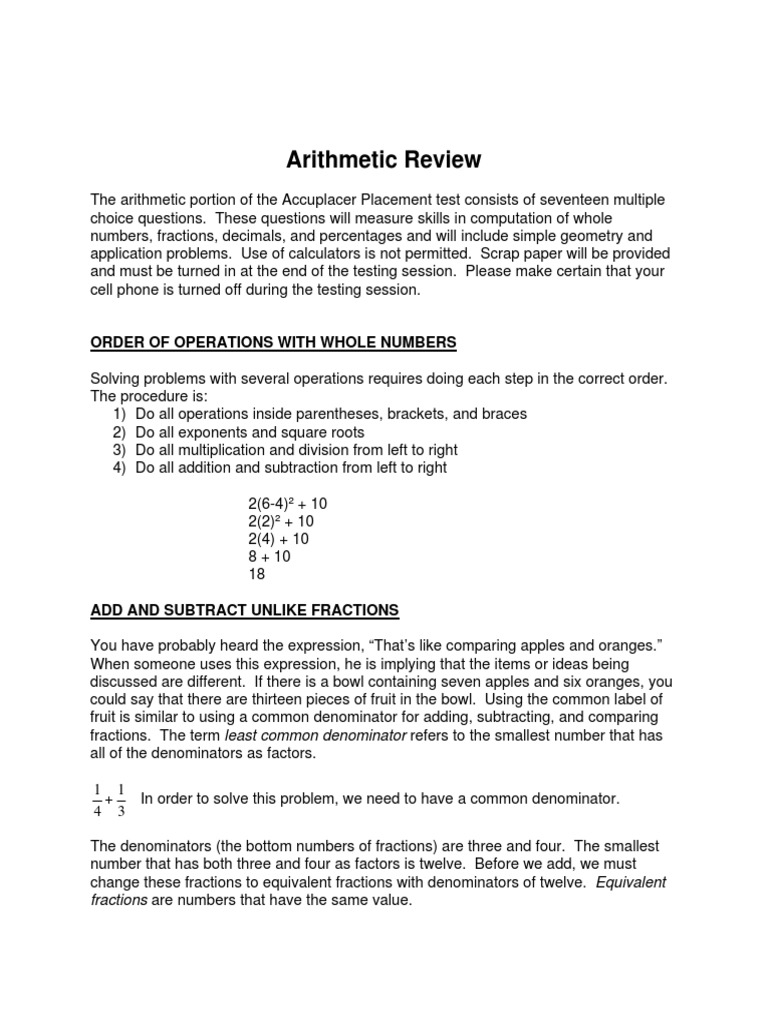 CSC Math Reviewer | Download Free PDF | Fraction (Mathematics ...