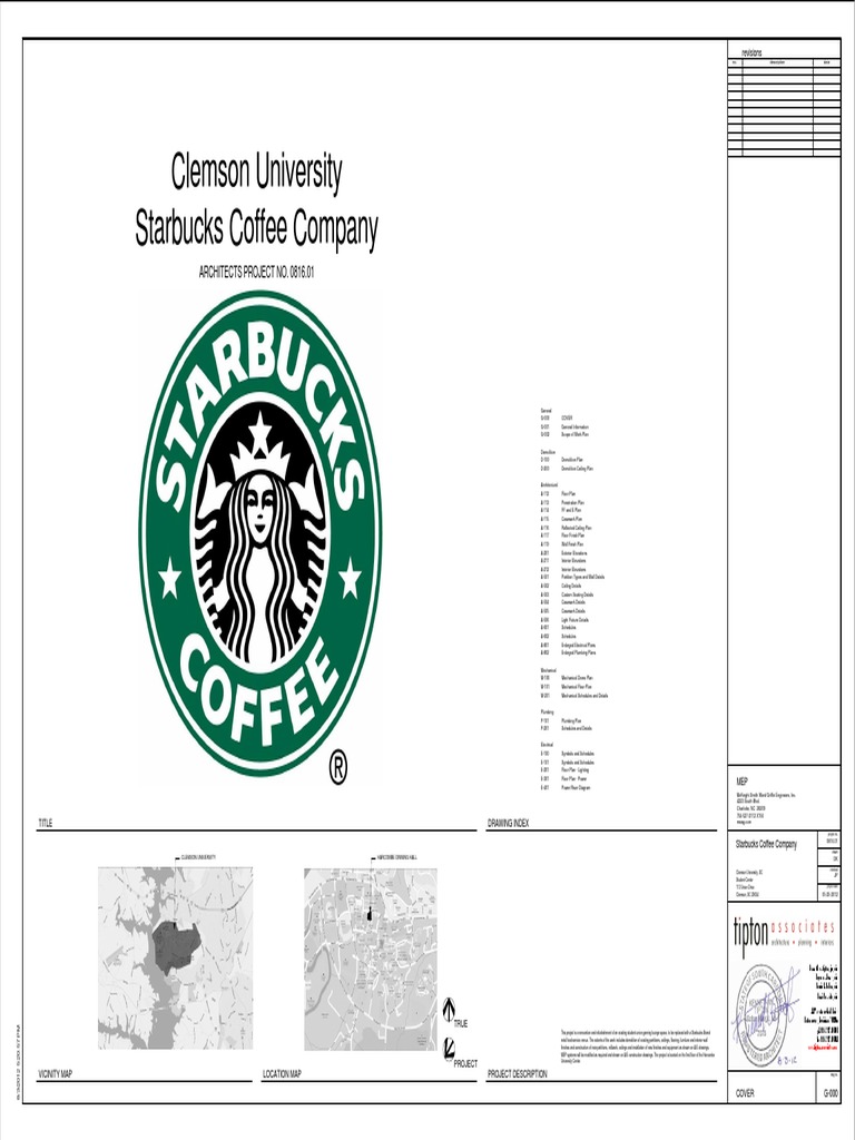 Starbucks Floor Plan for Clemson Venue | PDF | Framing (Construction ...