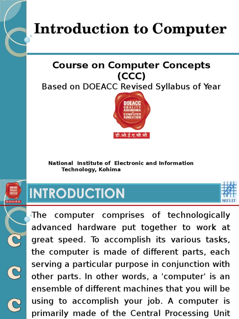 Introduction To Computer | PDF | Integrated Circuit | Input/Output