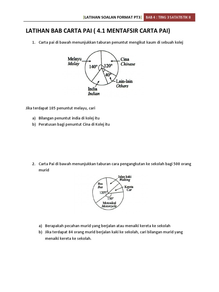 Latihan Bab Carta Pai | PDF