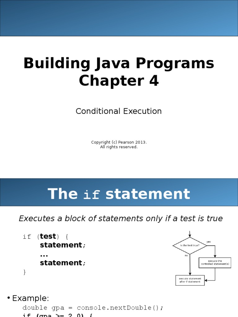 Building Java Programs: Conditional Execution | PDF | Body Mass Index ...