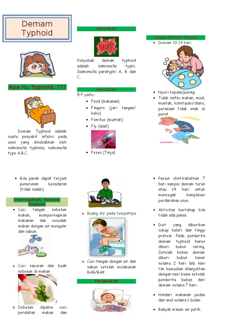 Leaflet PENYULUHAN Tifoid PKM | PDF | Kesehatan Holistik