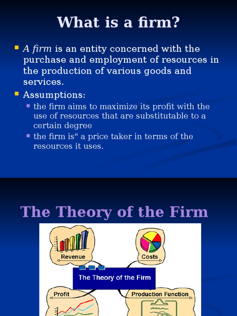 Understanding the Theory of the Firm: Production Functions, Costs, and ...
