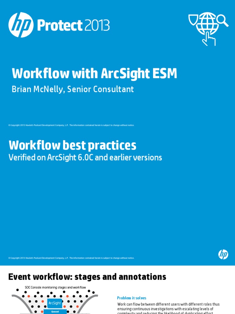 Workflow With HP ArcSight ESM | PDF | Hewlett Packard | User Interface