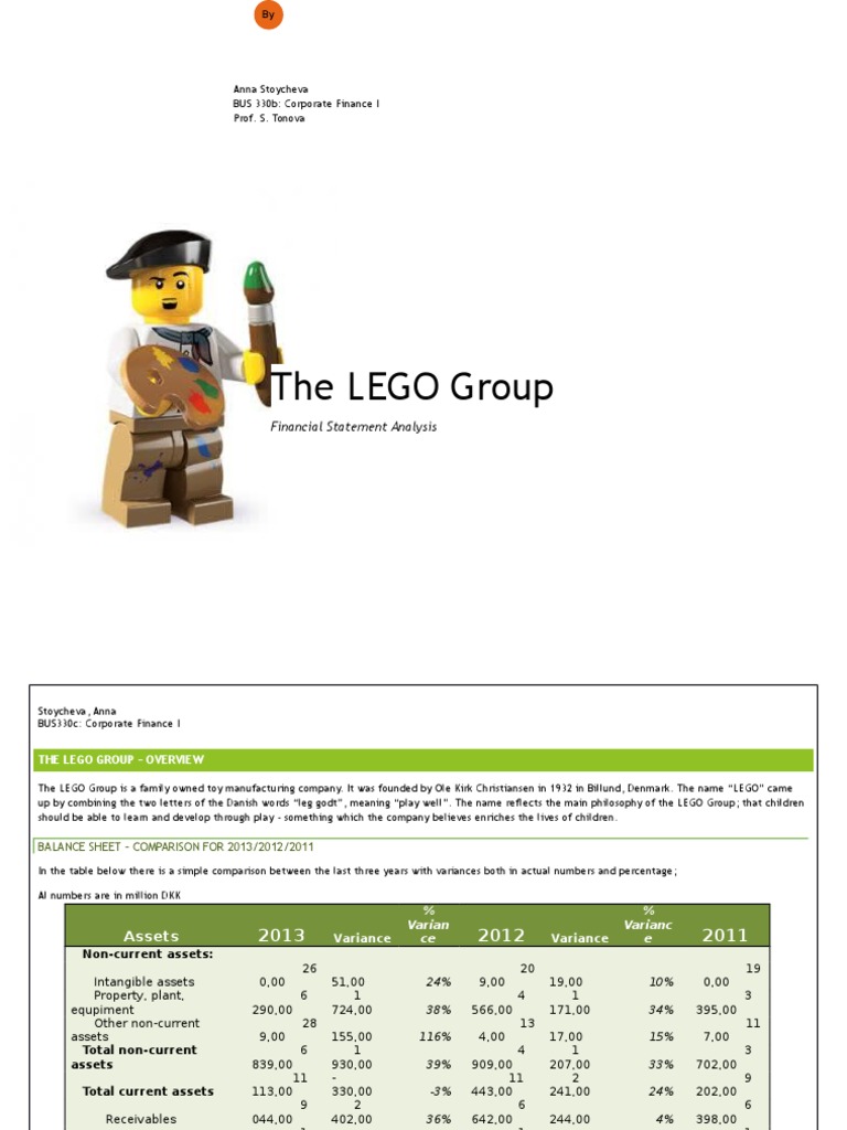 Corporate Finance Report On Lego | PDF | Return On Equity | Revenue