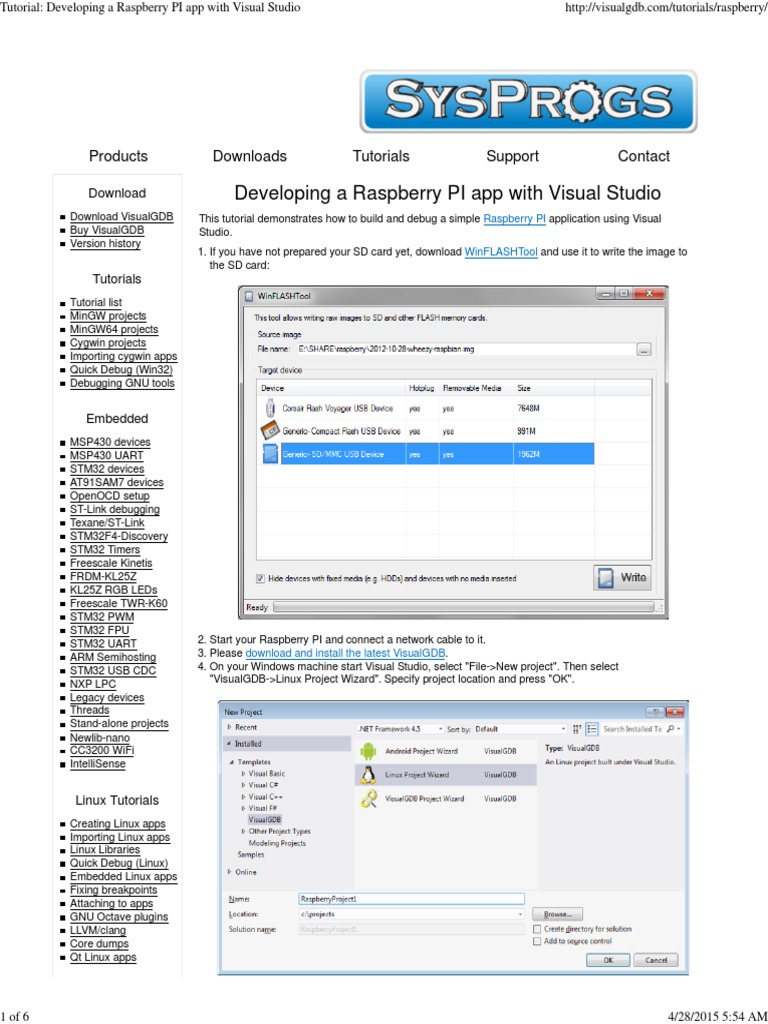 Tutorial - Developing A Raspberry PI App With Visual Studio PDF | PDF | Microsoft Visual Studio ...
