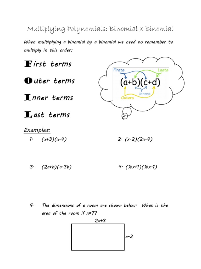 Multiplying Binomials Explained | PDF | Teaching Methods & Materials ...