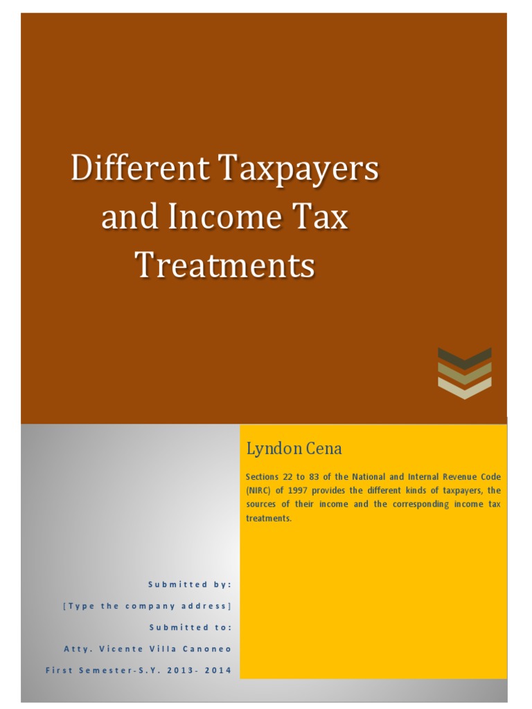 Summary Philippine Income Tax Formula | PDF | Tax Deduction | Capital ...