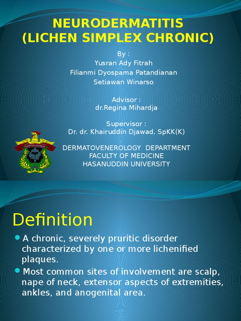 Neurodermatitis (Lichen Simplex Chronic) | PDF | Dermatitis | Diseases ...