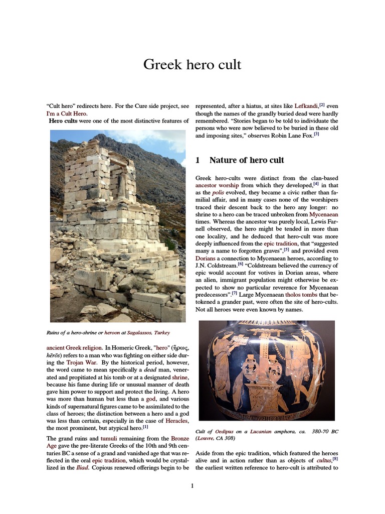 Greek Hero Cult | PDF | Ancient Greek Religion | Paleo Balkan Mythology