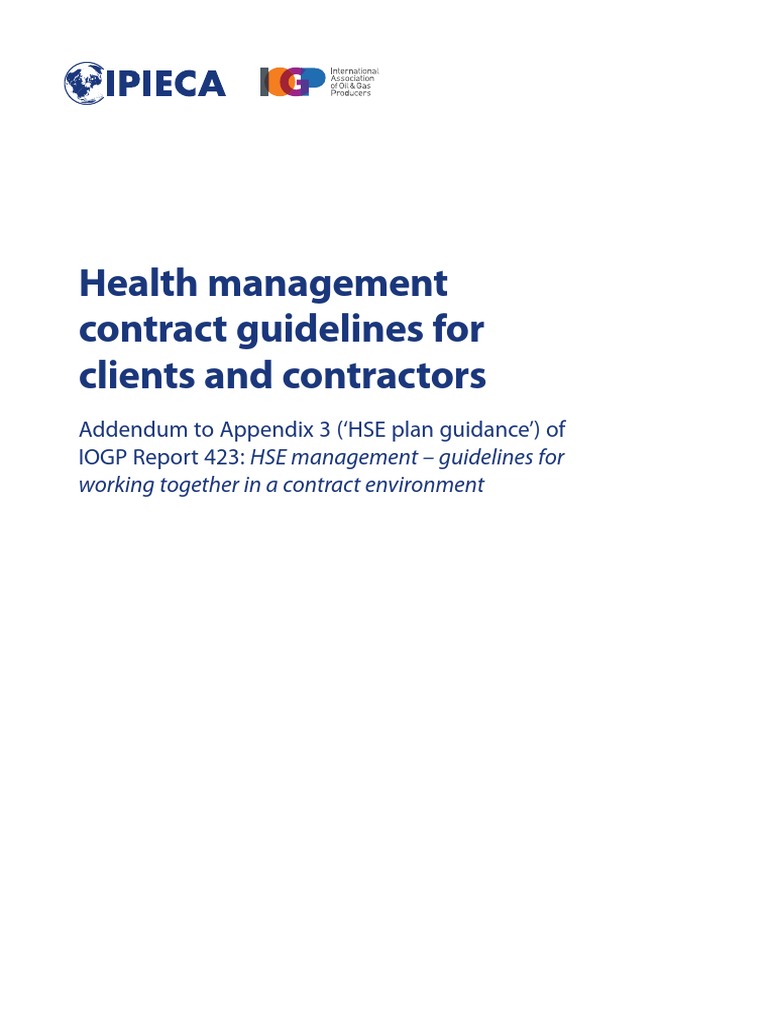 Health Management Contract Guidelines For Clients and Contractors | PDF ...