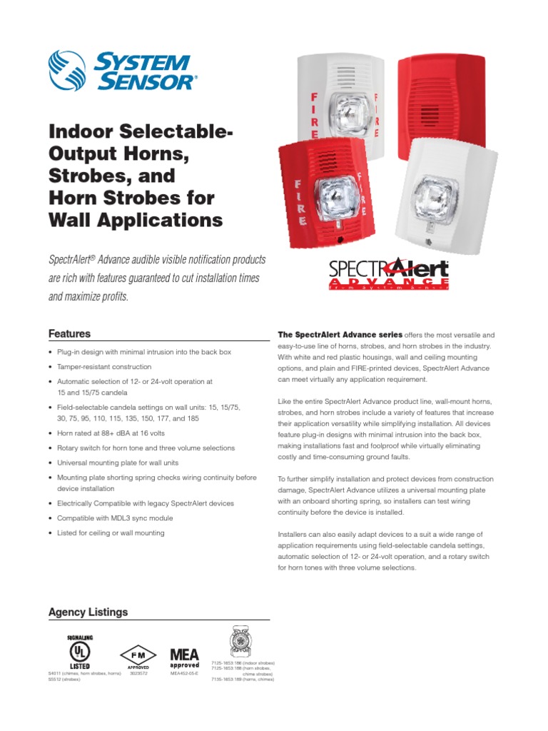 System Sensor P4R-P Data Sheet | Power Supply | Flash (Photography)