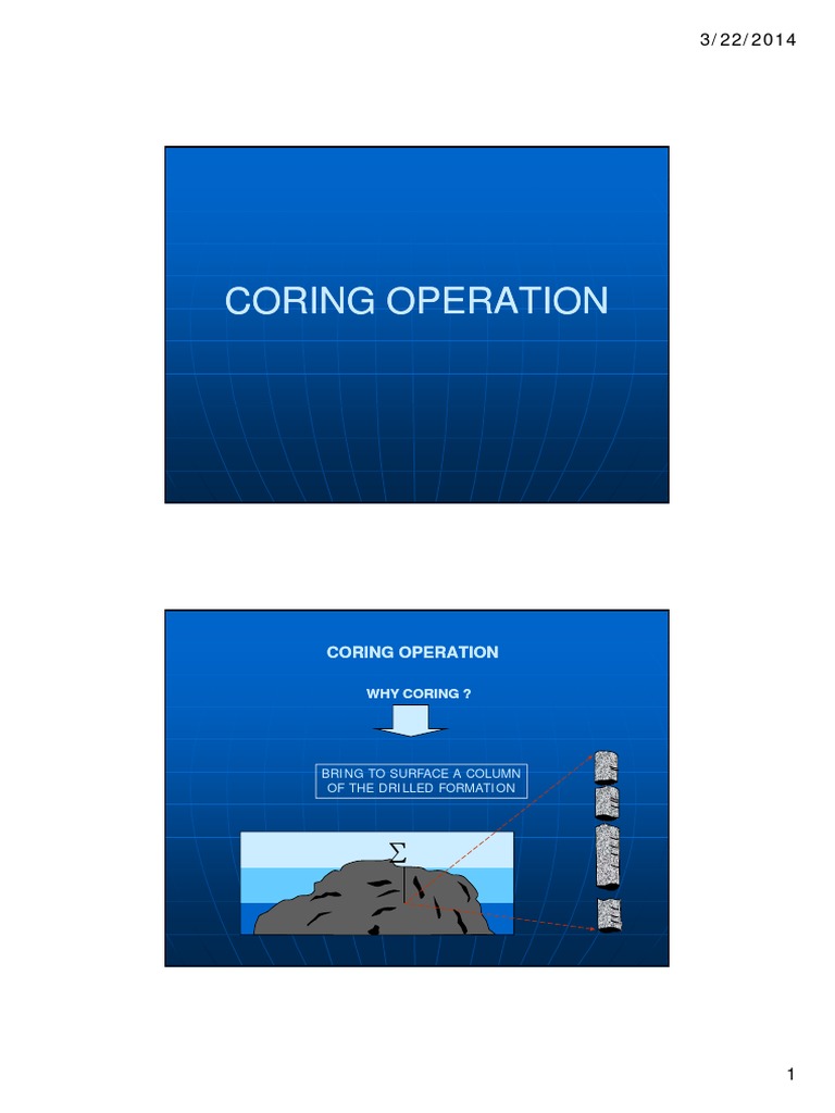 Comprehensive Documentation of Coring Operation Procedures and ...