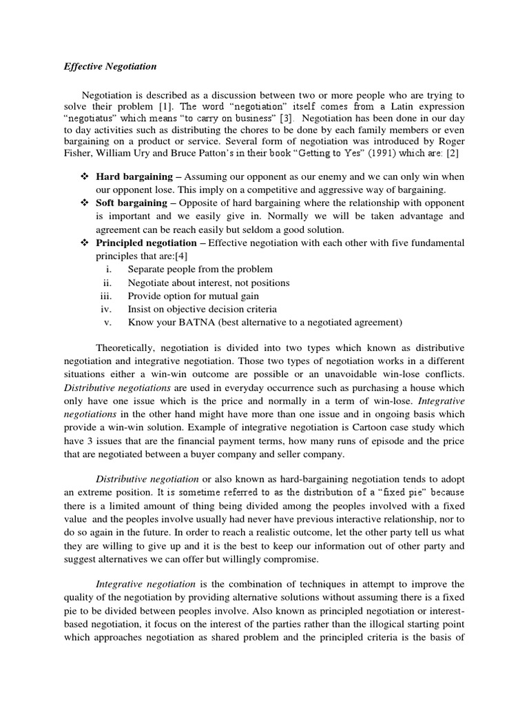 Negotiation Strategies Explained | PDF | Negotiation | Cognition