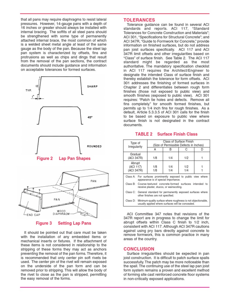 Tolerances: Table 2 Surface Finish Class | PDF | Building Materials | Building Engineering