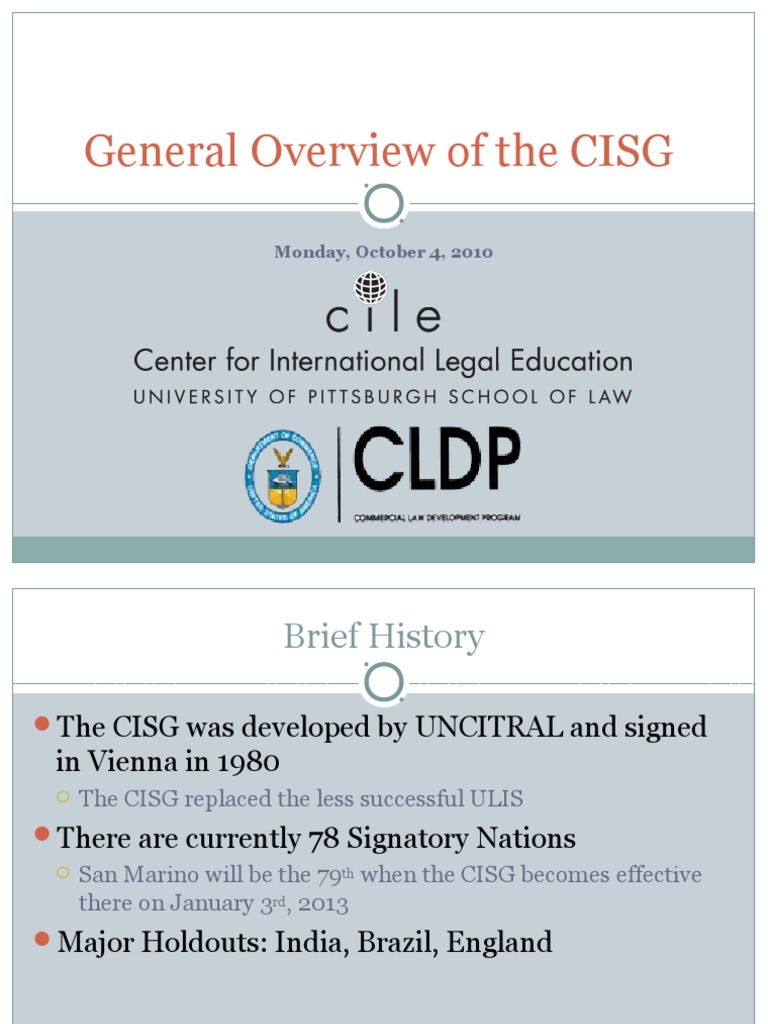 Overview of Cisg | PDF | Virtue | Common Law