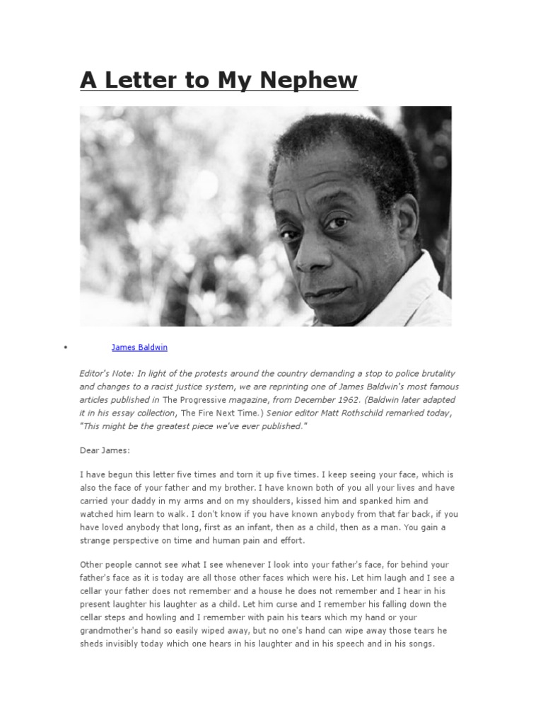 A Letter To My Nephew | PDF