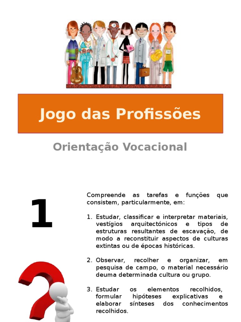 Jogo Das Profissões | PDF | Psicologia | Bem-estar