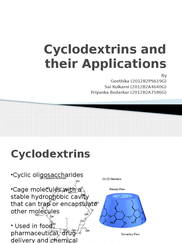 Cyclodextrin Presentation | PDF | Supramolecular Chemistry | Molecules