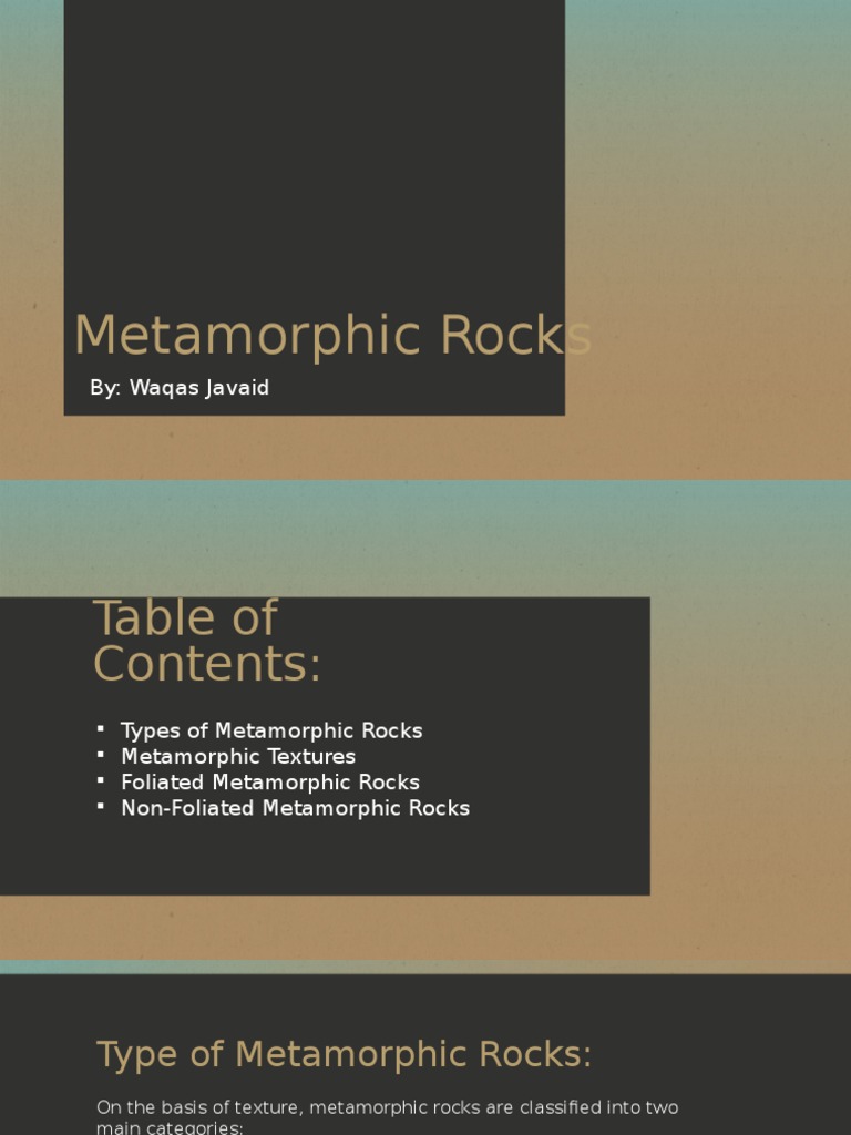 Metamorphic Rocks Presentation | PDF | Rock (Geology) | Rocks