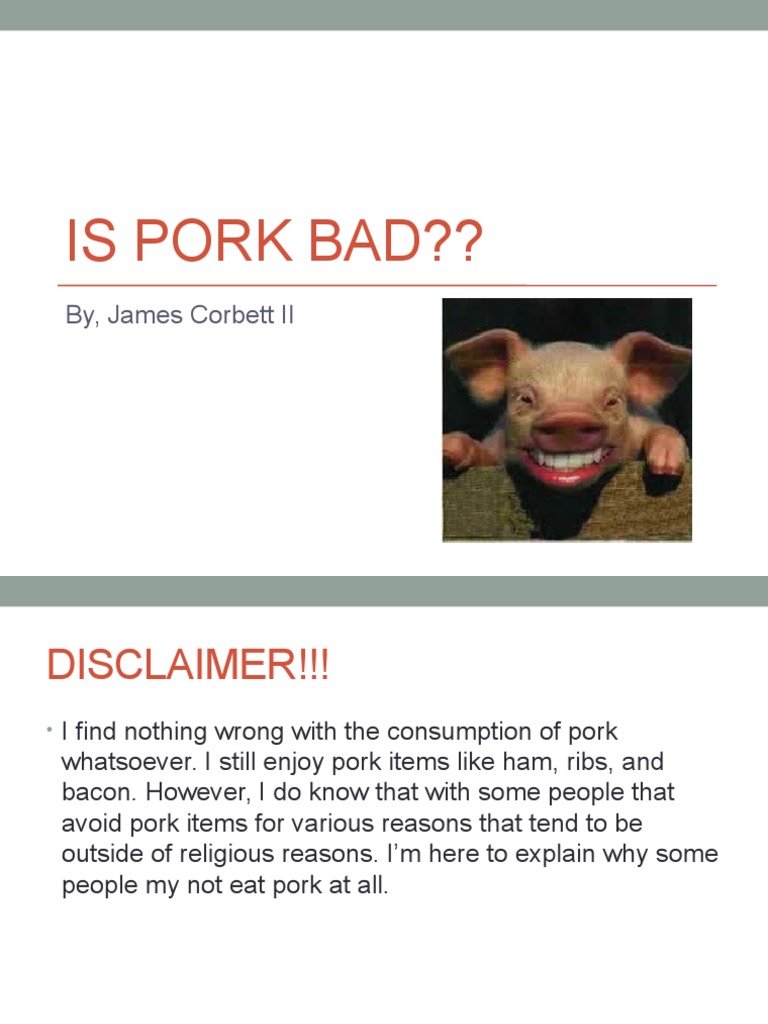 Reasons Some Avoid Pork | PDF