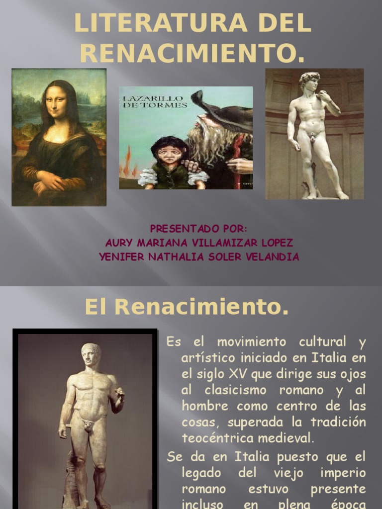 Literatura Del Renacimiento Expo | Literatura renacentista | Renacimiento