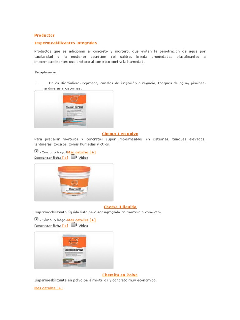 Productos Chema Peru | PDF