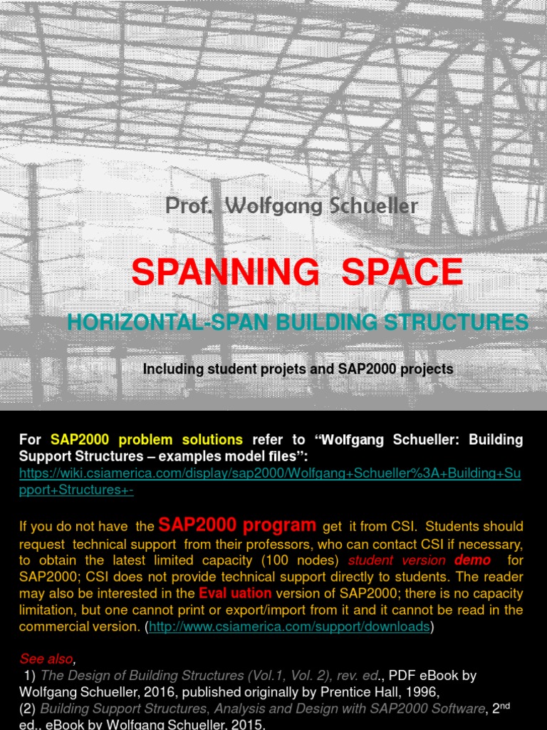 Spanning Space, Horizontal-Span Building Structures, Wolfgang Schueller ...