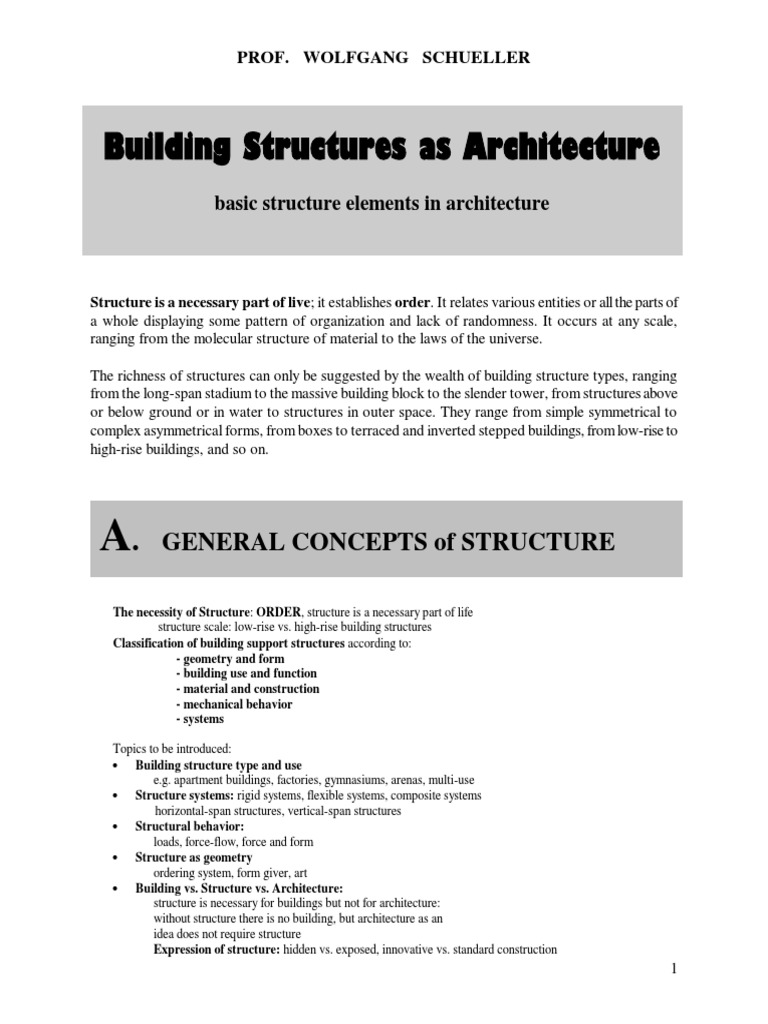 Building Structures As Architecture, Wolfgang Schueller | PDF ...