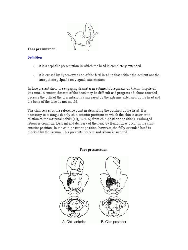 Face Presentation | PDF | Childbirth | Human Reproduction