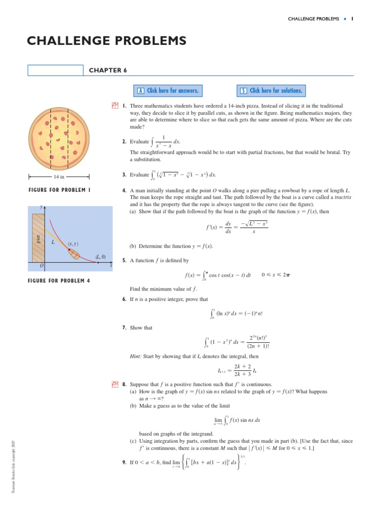 Chalenge Problems On Integration | PDF | Polynomial | Rocket