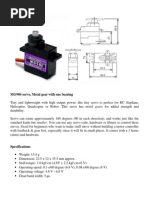9g Micro Servo Wiring and Specs | PDF | Gear | Power Supply