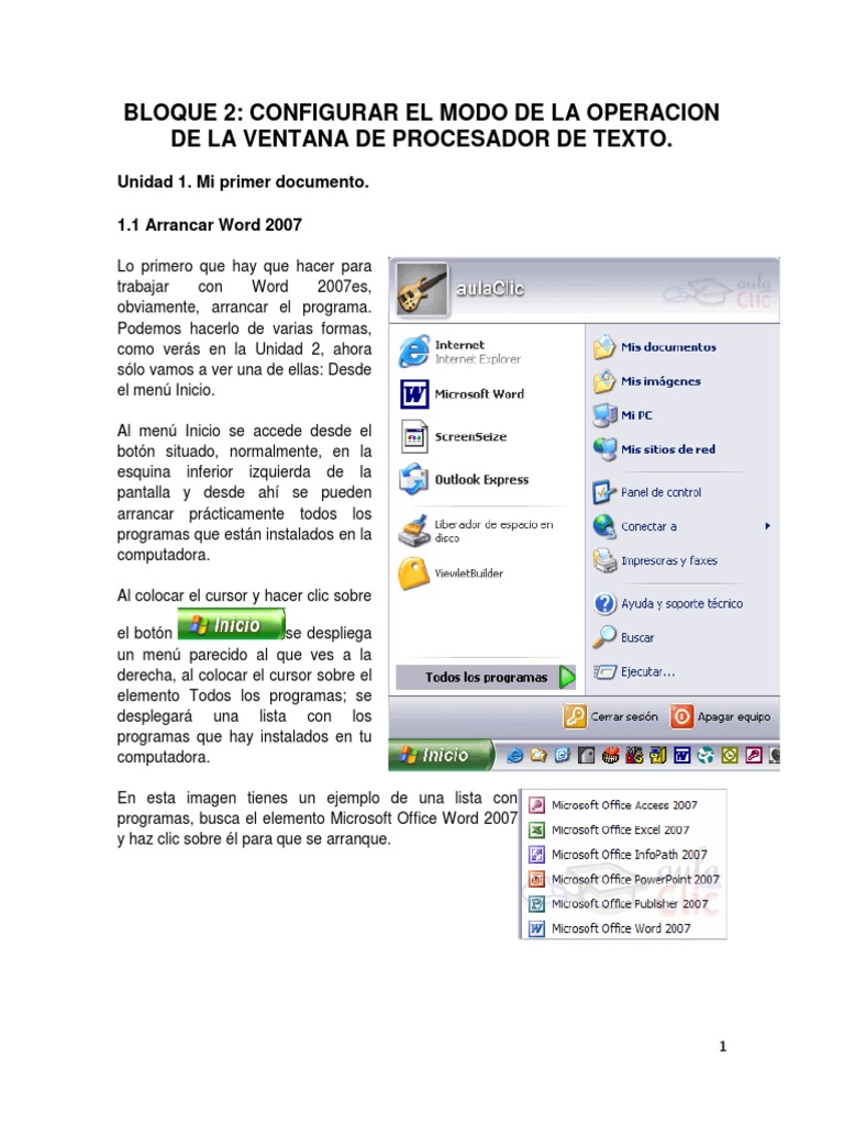 cpt4 Configurar El Modo de La Operacion de La Ventana de Procesador de Texto | PDF | Point and ...