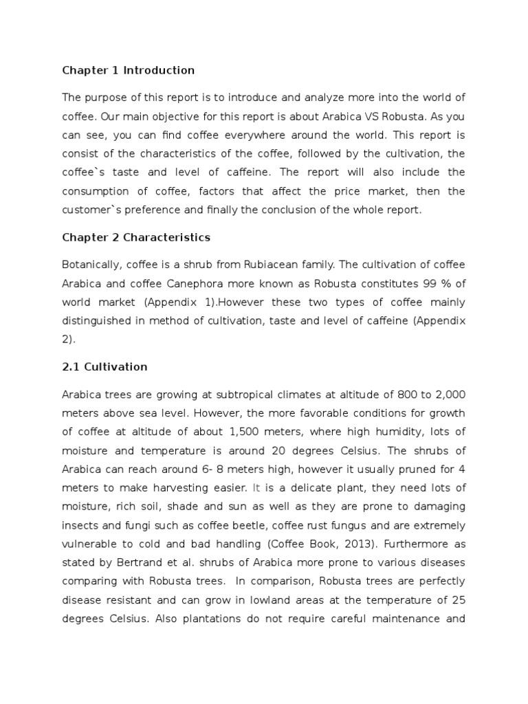 Coffe Report Final | PDF | Coffee | Caffeine