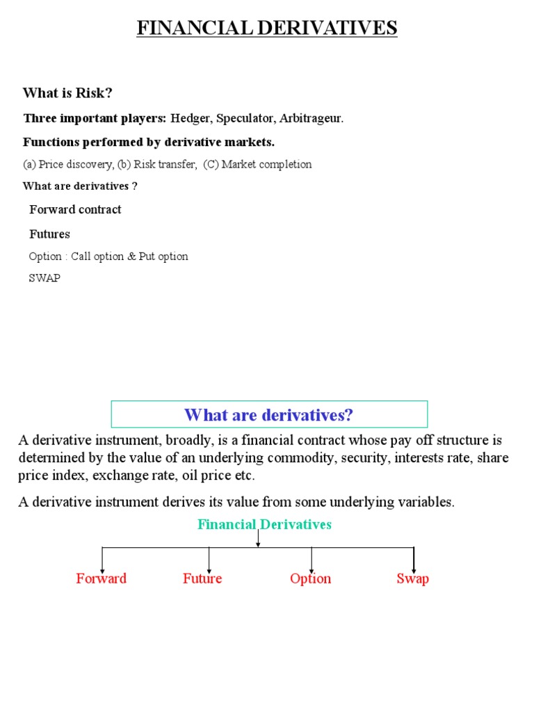 Understanding Financial Derivatives Basics | PDF | Option (Finance ...