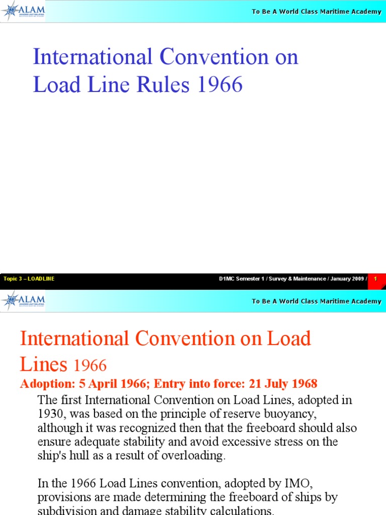 1966 Load Line Convention Overview | PDF | Water Transport | Shipping
