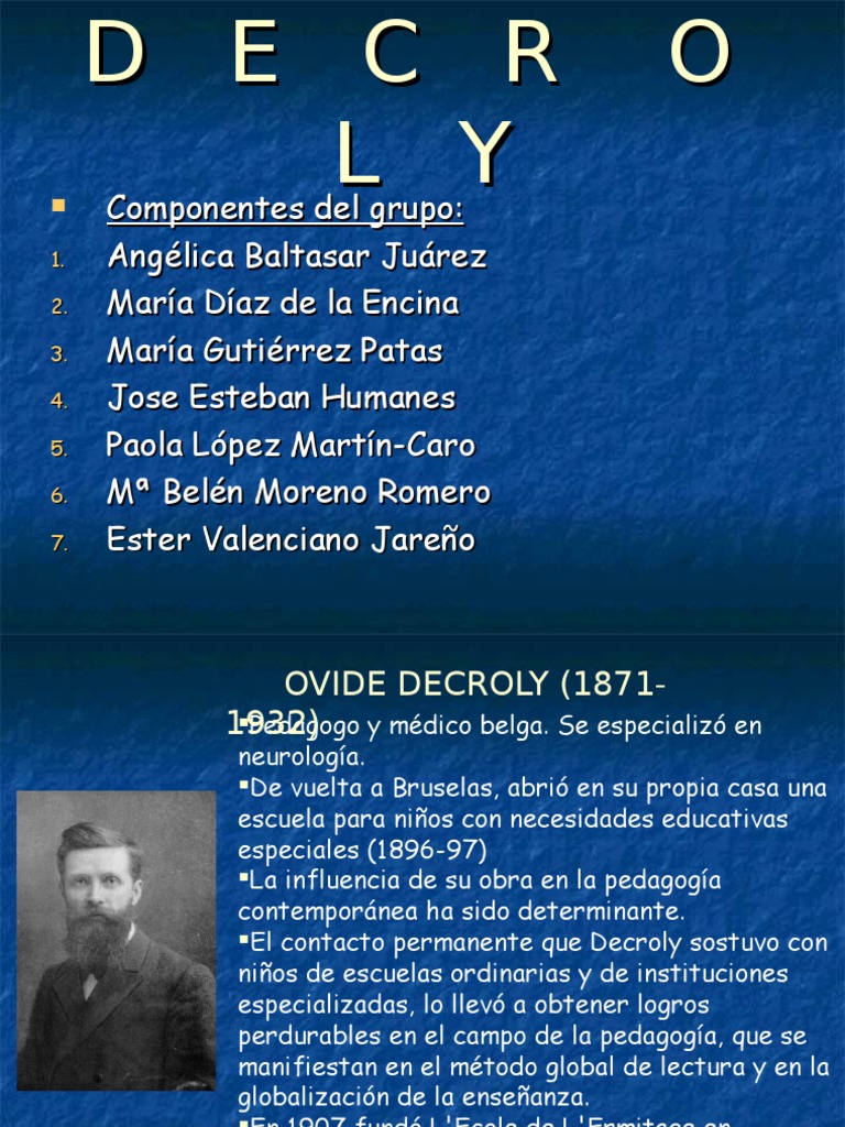 DECROLY | PDF | Jardín de infancia | Sicología