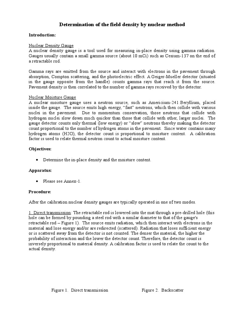 1) Nuclear Density Gauge Test | PDF | Nuclear Physics | Physics