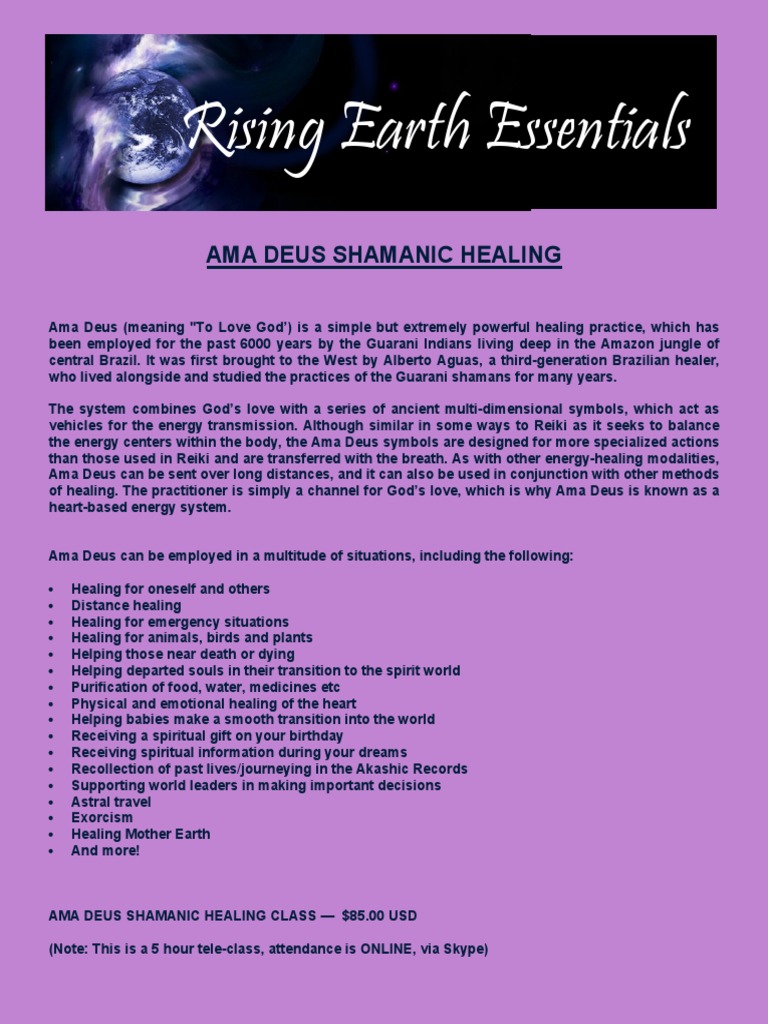AmaDeus Class 1day | PDF | Shamanism | Reiki