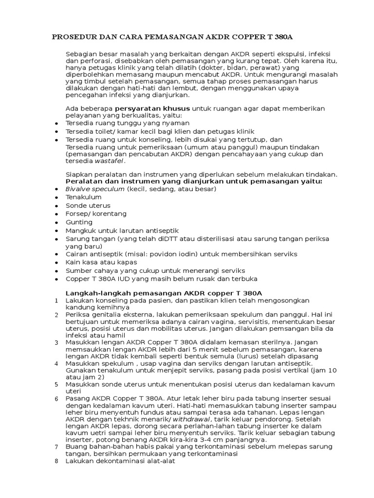 Prosedur Dan Cara Pemasangan Akdr Copper T 380a | PDF