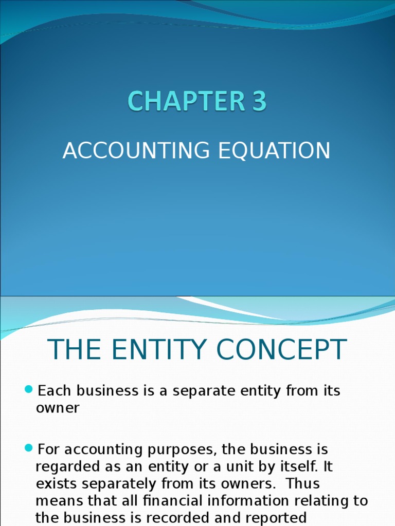 CHAPTER 3 - Accounting Equation | PDF | Debits And Credits | Expense