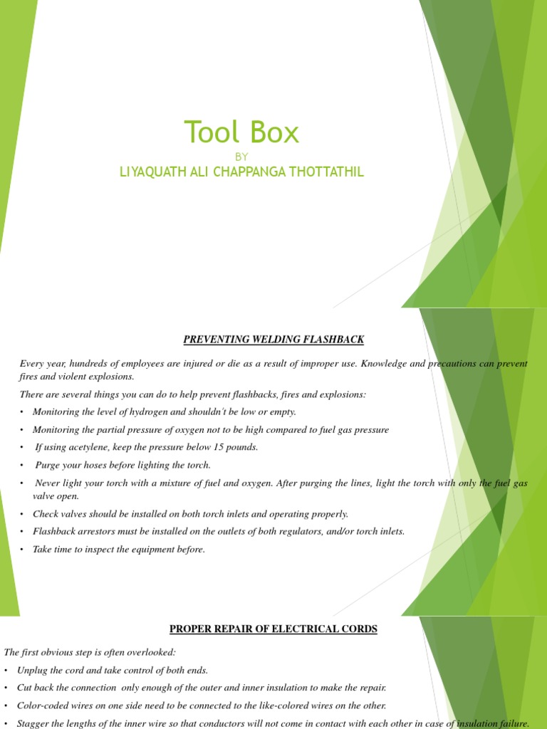 Tool Box Talk 1 | PDF | Liquefied Petroleum Gas | Gases