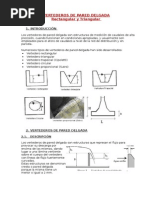 Diseño de Vertedero Triangular | PDF | Descarga (hidrología) | Triángulo