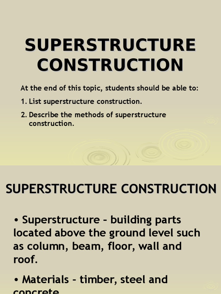 Superstructure Construction | PDF | Framing (Construction) | Column