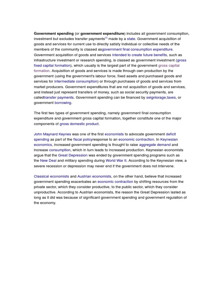 Understanding Government Spending Types | PDF