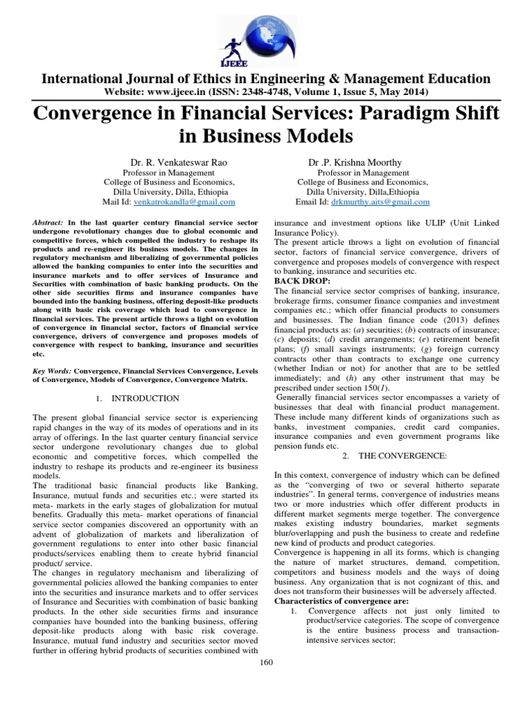 Financial Services Convergence | PDF