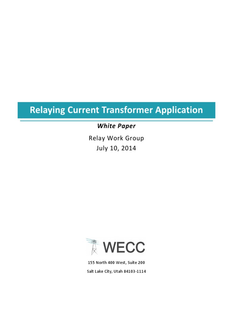WECC - White Paper On Relaying Current Transformer Application | PDF ...