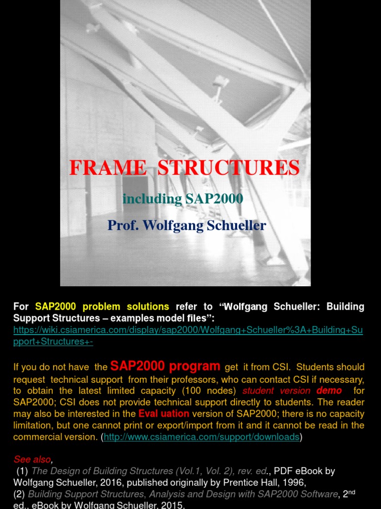 Frame Structures Including SAP2000 (Rev. Ed.), Wolfgang Schueller | PDF ...